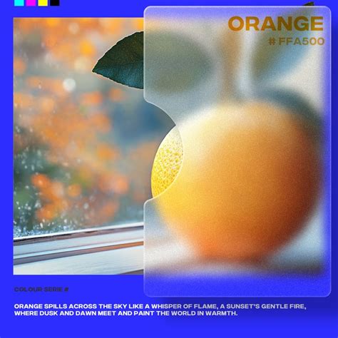 Orange Glassmorphism Graphic Poster Graphic Design Poster Design