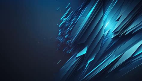 Premium Ai Image Abstract And Glowing Geometric Blue Backdrop For Trendy Design Generative Ai
