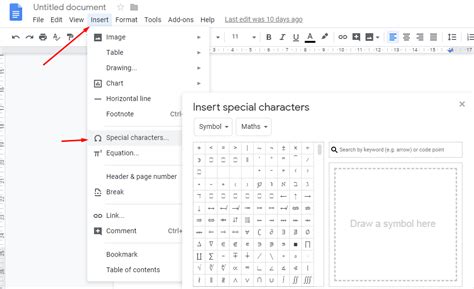 How To Insert Special Characrters On Google Sheets Google Docs