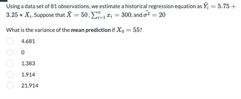Solved Using A Data Set Of Observations We Estimate A Chegg Com