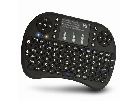 Rii I Mini Bluetooth Keyboard With Touchpad Qwerty Keyboard Backlit Portable Wireless