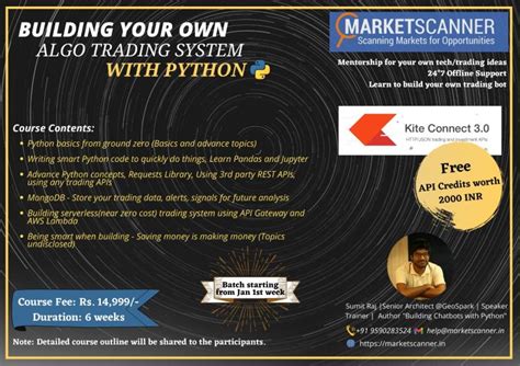 Learn To Build Your Own Algo Trading System With Python This Is The Best Time To Upskill