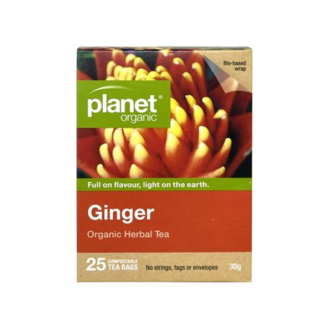 Planet Organic Ginger Tea Bags 25 Tea Bags Of Certified