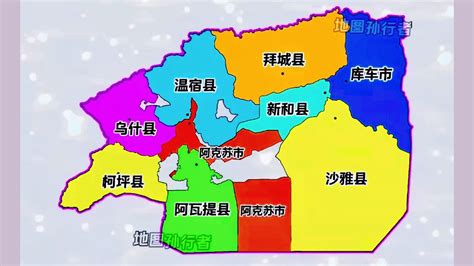 阿克苏市地图全图高清版（新疆阿克苏地区行政区划）