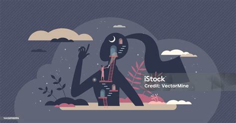 정신적 자기 발견과 내면의 성격은 작은 사람 개념을 탐구합니다 0명에 대한 스톡 벡터 아트 및 기타 이미지 0명 Mental Wellbeing 몸매 관심 Istock