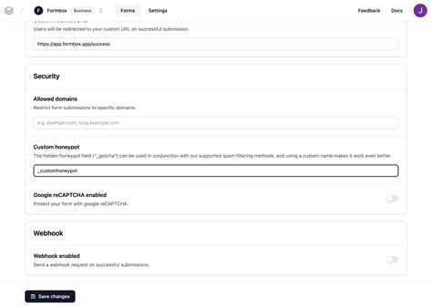 Spam Protection Formbox Documentation
