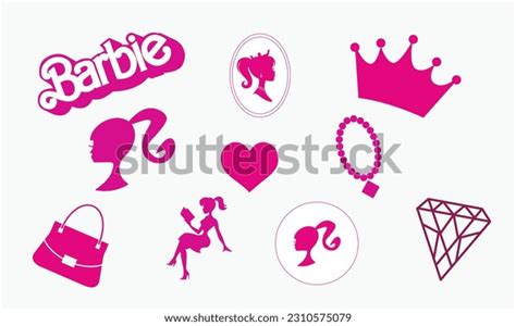 Colección Vectorial Barbie Popular En Papel Vector De Stock Libre De Regalías 2310575079