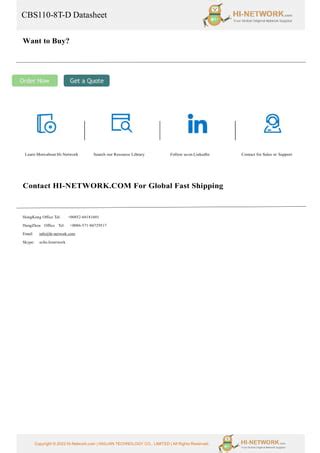 Cisco Cbs110 8t D Datasheet Pdf
