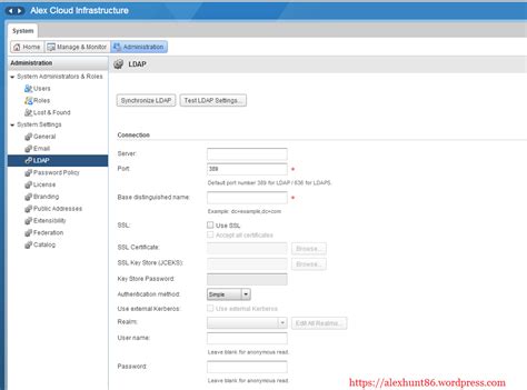 Setting Up LDAP Authentication In VCloud Director