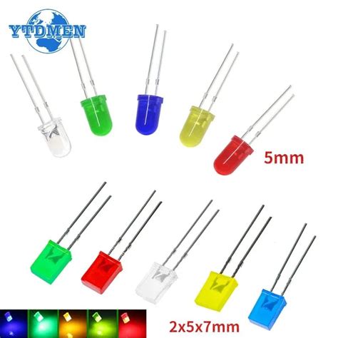 100pcs 3mm Led Diode 5mm Super Bright Led Emitting Diodes Assortment