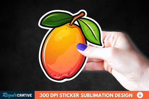 Mango Sticker Clipart Sublimation Design Illustration Par Regulrcrative