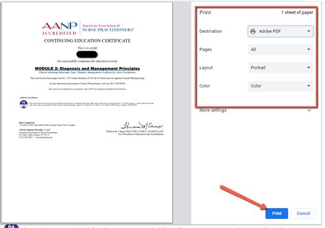 How To Print Certificate Of Completion For Activity American