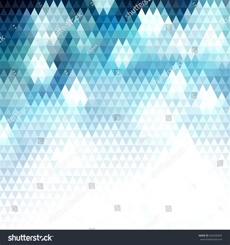 Abstract Blue Triangles Pattern Geometric Background Stock Vector