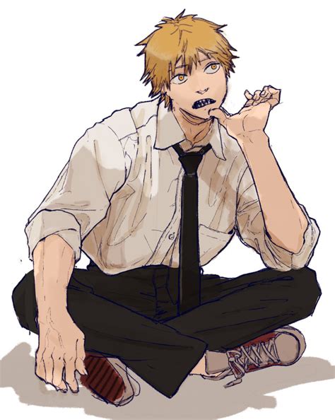 Safebooru 1boy Black Necktie Black Neckwear Black Pants Blonde Hair