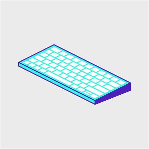 Premium Vector Wireless Keyboard Isometric Vector Icon Illustration
