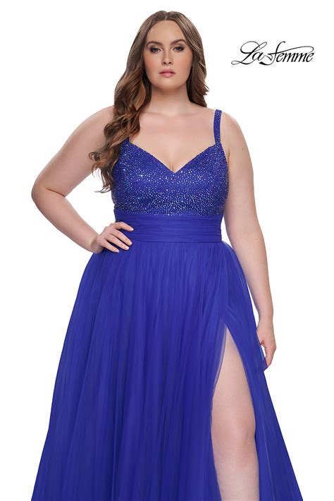 Plus Size Royal Blue Formal Dress