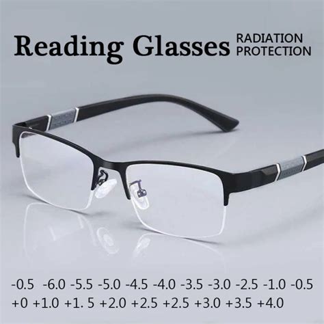 Fg Men Titanium Alloy Reading Glasses Retro Business Hyperopia Glasses