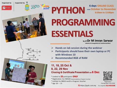 python programming essentials pydc perbadanan pembangunan belia