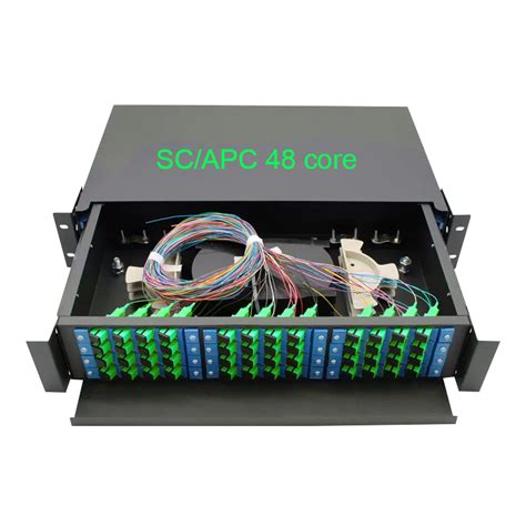 Fiber Termination Box Patch Panel Odf 48 Core Sc Apc Fiber Distribution Box