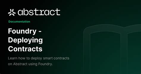 Foundry Deploying Contracts Abstract