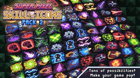 Super Pixel Skill Icons Pack 2 By Untied Games