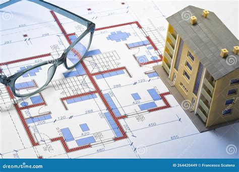 Buildings Permit Concept With Residential Building Project And Condominium Stock Image Image
