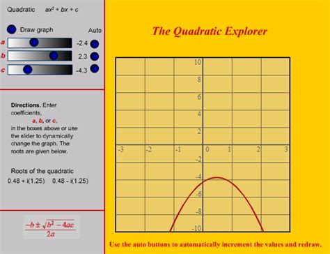 The Quadratic Explorer Play Online On Flash Museum 🕹️