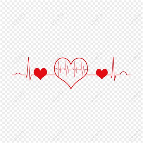 라인에서 위아래로 스윙 빨간 사랑 마음 하트 일러스트심장하트 비트 Png 일러스트 무료 다운로드 Lovepik