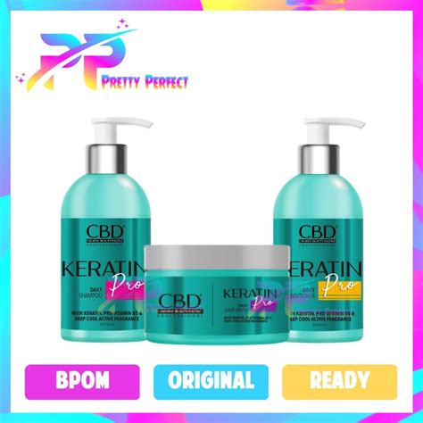 Jual Cbd Keratin Pro Hair Mask Shampoo Conditioner 250ml Shopee Indonesia