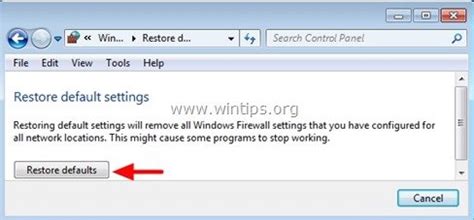 Restore Firewall Settings To Their Default Values Windows All WinTips Org