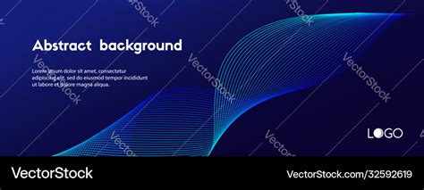 Dark Blue Wavy Gradient Background Royalty Free Vector Image