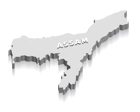 Premium Vector 3d Map Of Assam A State Of India