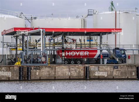 Tank Farm Of The Energy Company Hoyer In The Port Of Bremerhaven Tank