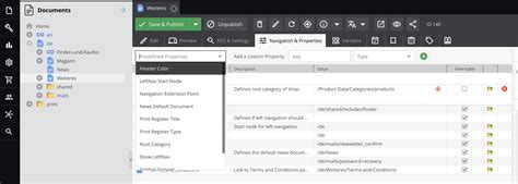 Properties Pimcore Development Documentation