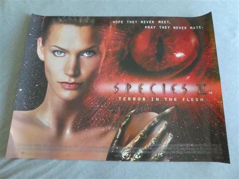 Species Ii 1998 Rare Rolled Hr Giger Art Original Uk Quad Poster 40