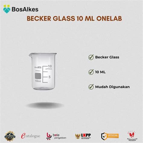 Jual Becker Glass 10 Ml Onelab Jakarta Bosalkes