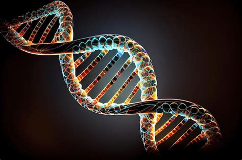 Premium Photo 3d Dna Model Chain Of Molecules Generative Ai Generative Ai