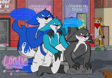 Rule 34 Anthro Blue Body Blue Fur Dialogue Erection Fur Grey Body