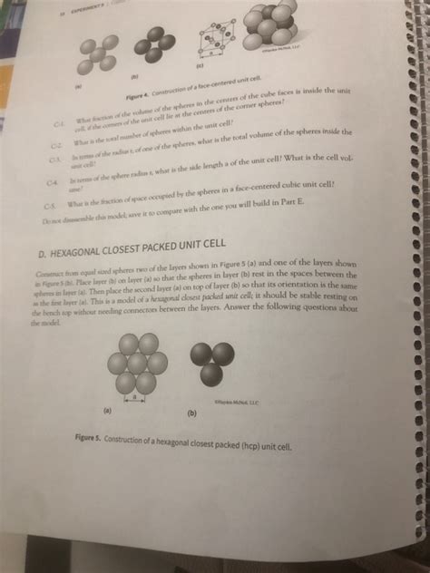 Solved Crystal Structure Chemistry Lab Part D Hexagonal Chegg