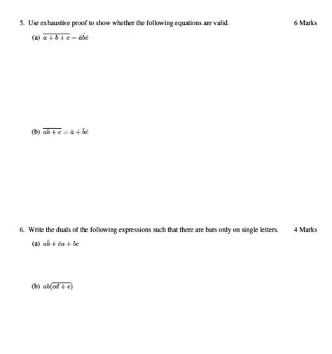 Solved 10 Marks 4 Simplify The Following Expressions Using