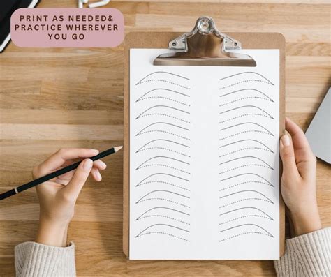 Brow Mapping And Design Practice Sheets Advanced Eyebrow Training Templates Printable Workbook