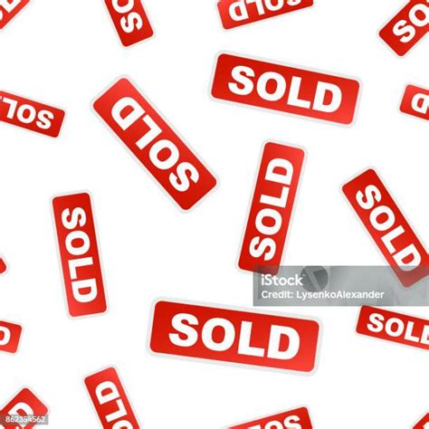 Menjual Stempel Pola Mulus Konsep Bisnis Dijual Piktogram Ilustrasi