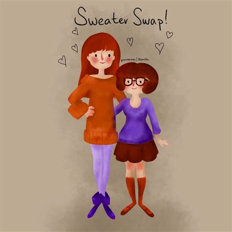 Pandeimos Art Dump — Sweater Swap Velma X Daphne For Femslash Friday