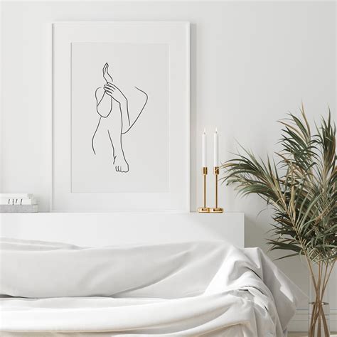 Female Nudity Line Art Printable Line Wall Art Female Nudity Etsy Uk