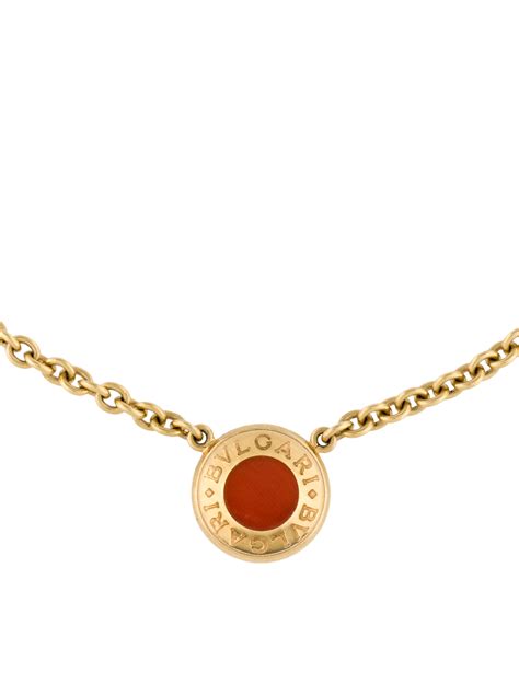 Bvlgari 18k Coral Bvlgari Bvlgari Pendant Necklace Orange 18k Yellow Gold Pendant Necklace