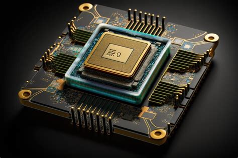 Premium Ai Image Microchip With Computer Microcircuit At Bottom