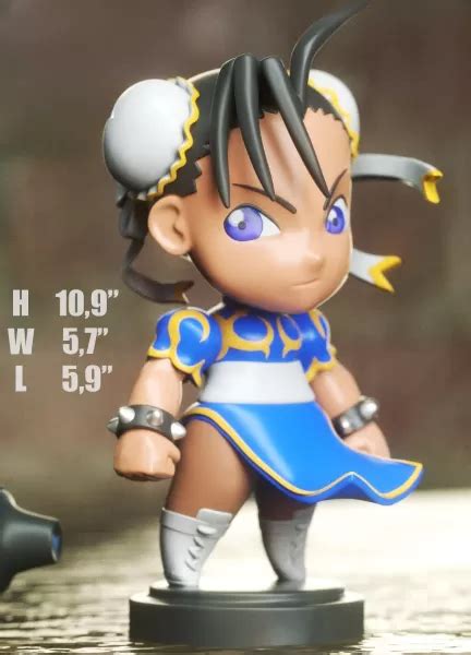 Chun Li Chibi 3d Print Stl 3d Printing Model Threeding