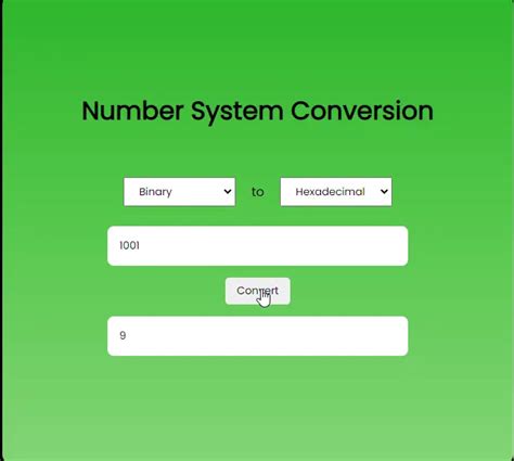 Simple Number System Conversion App In Javascript Free Source Code Sourcecodester