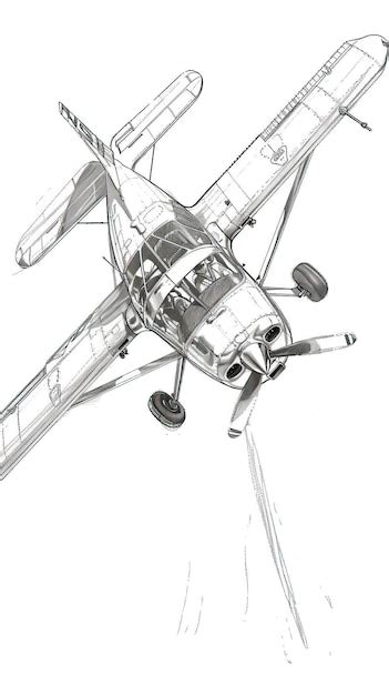 Plane Vector Drawing Premium Ai Generated Vector