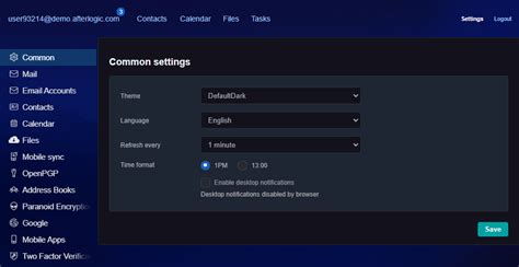 dark theme webmail lite documentation
